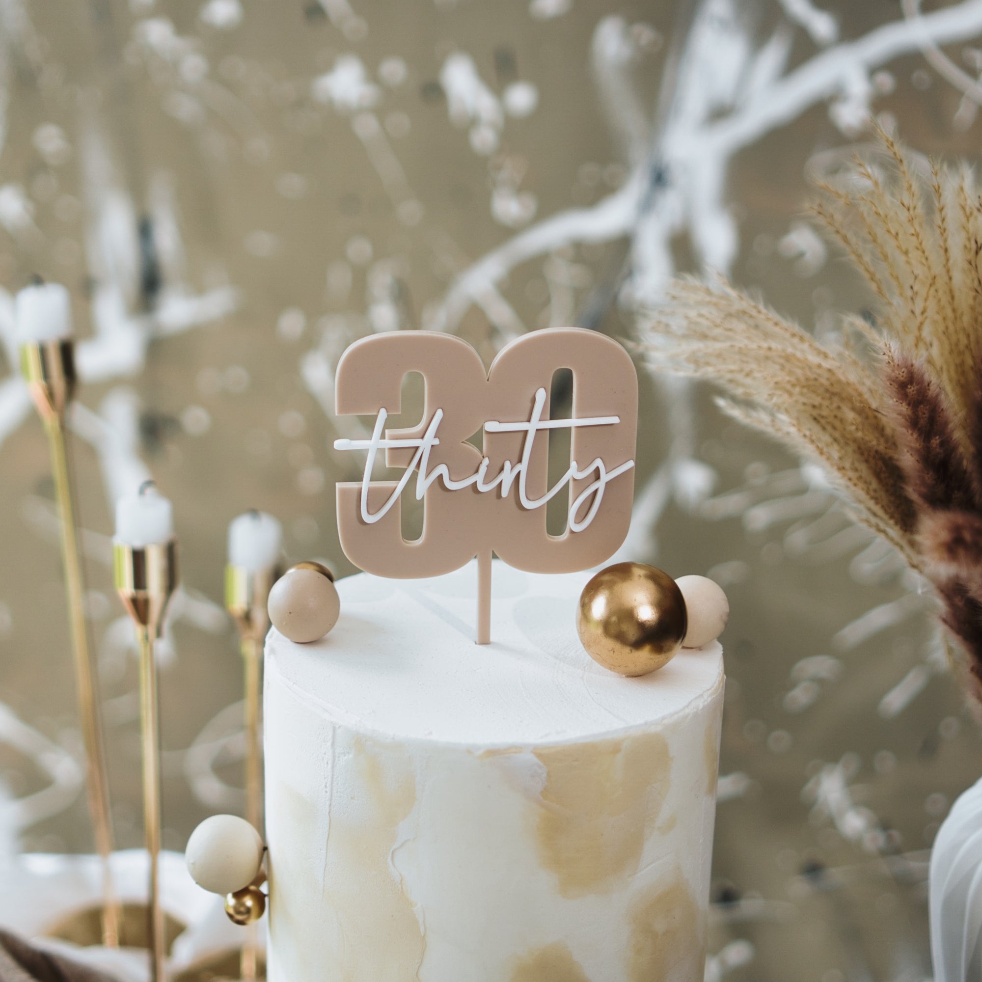 30 Cake topper Birthday by Inketch – inketch