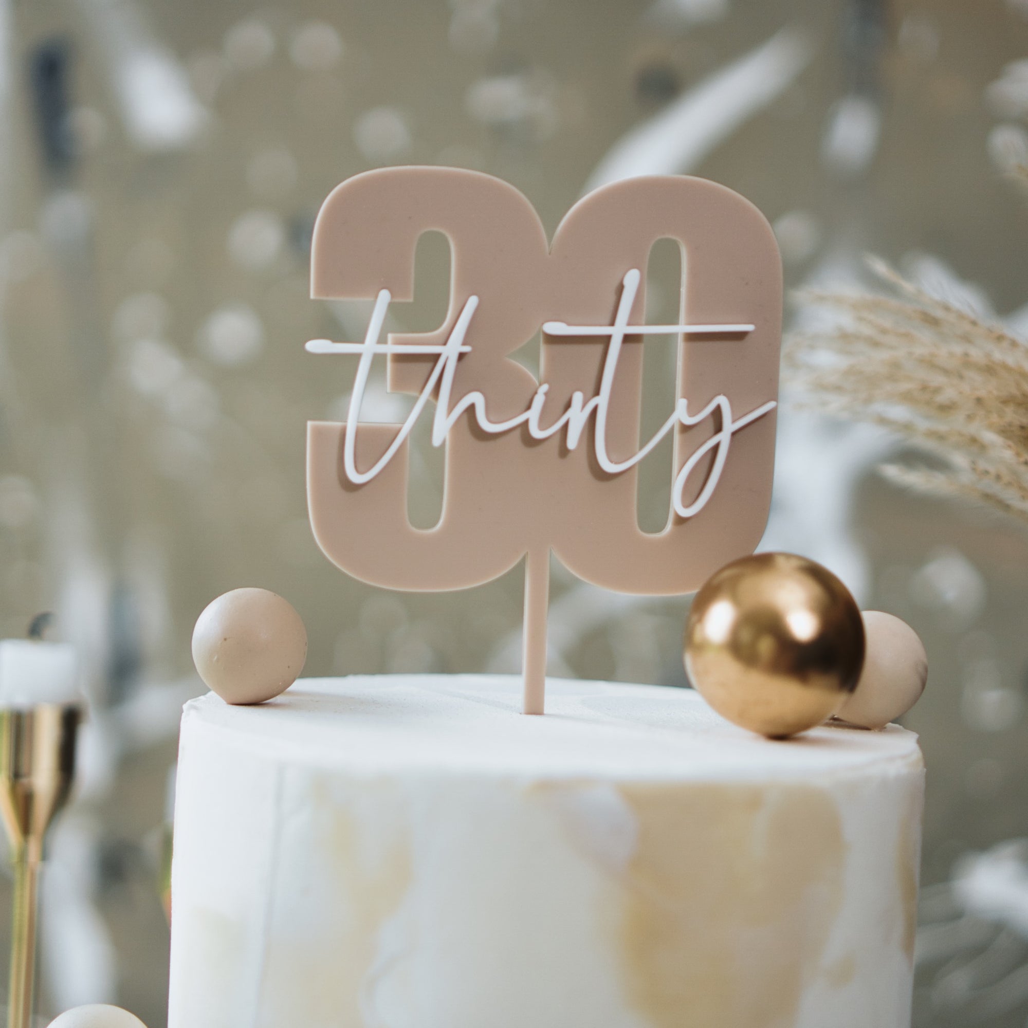 30 Cake topper Birthday by Inketch – inketch