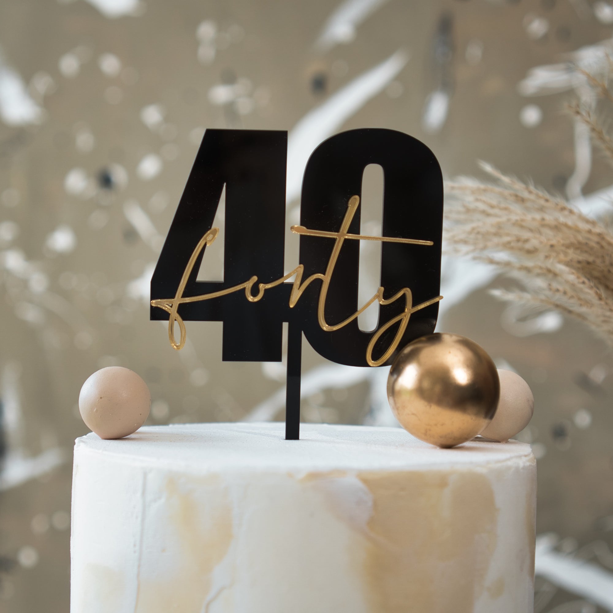 40 Cake topper Birthday by Inketch – inketch