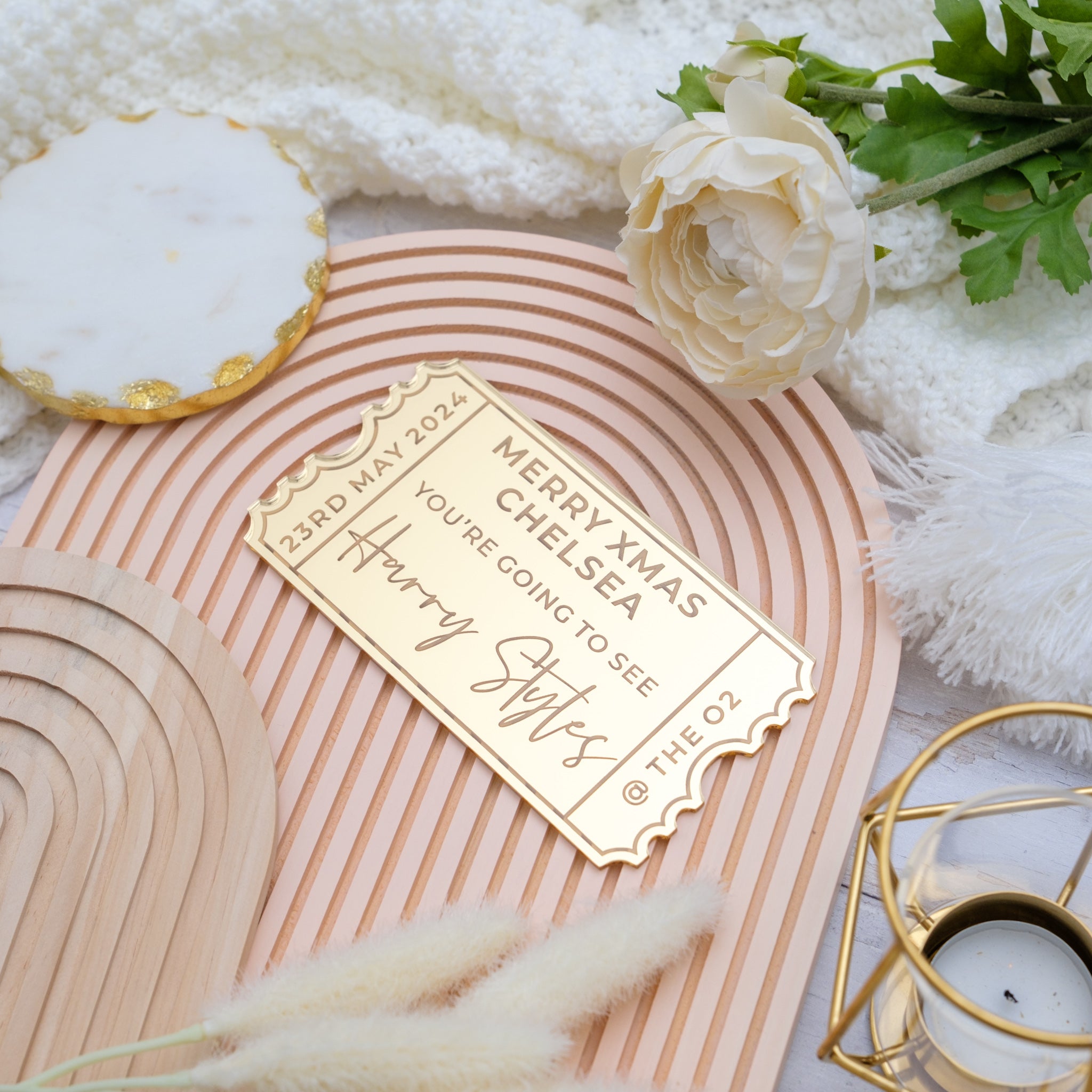 Personalised Acrylic Gift Ticket by Inketch – inketch