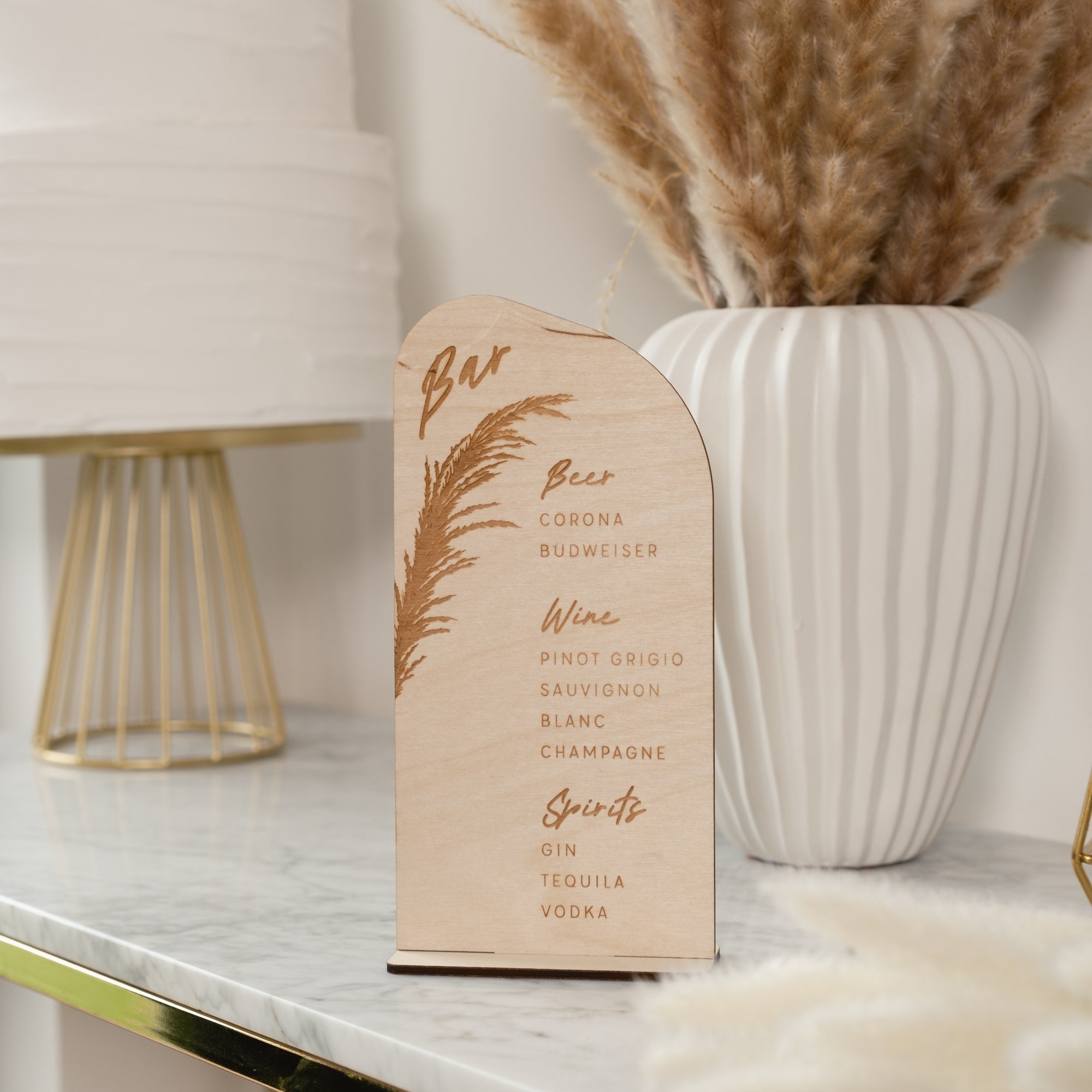 Rustic Bar Menu Sign With Stands by Inketch – inketch