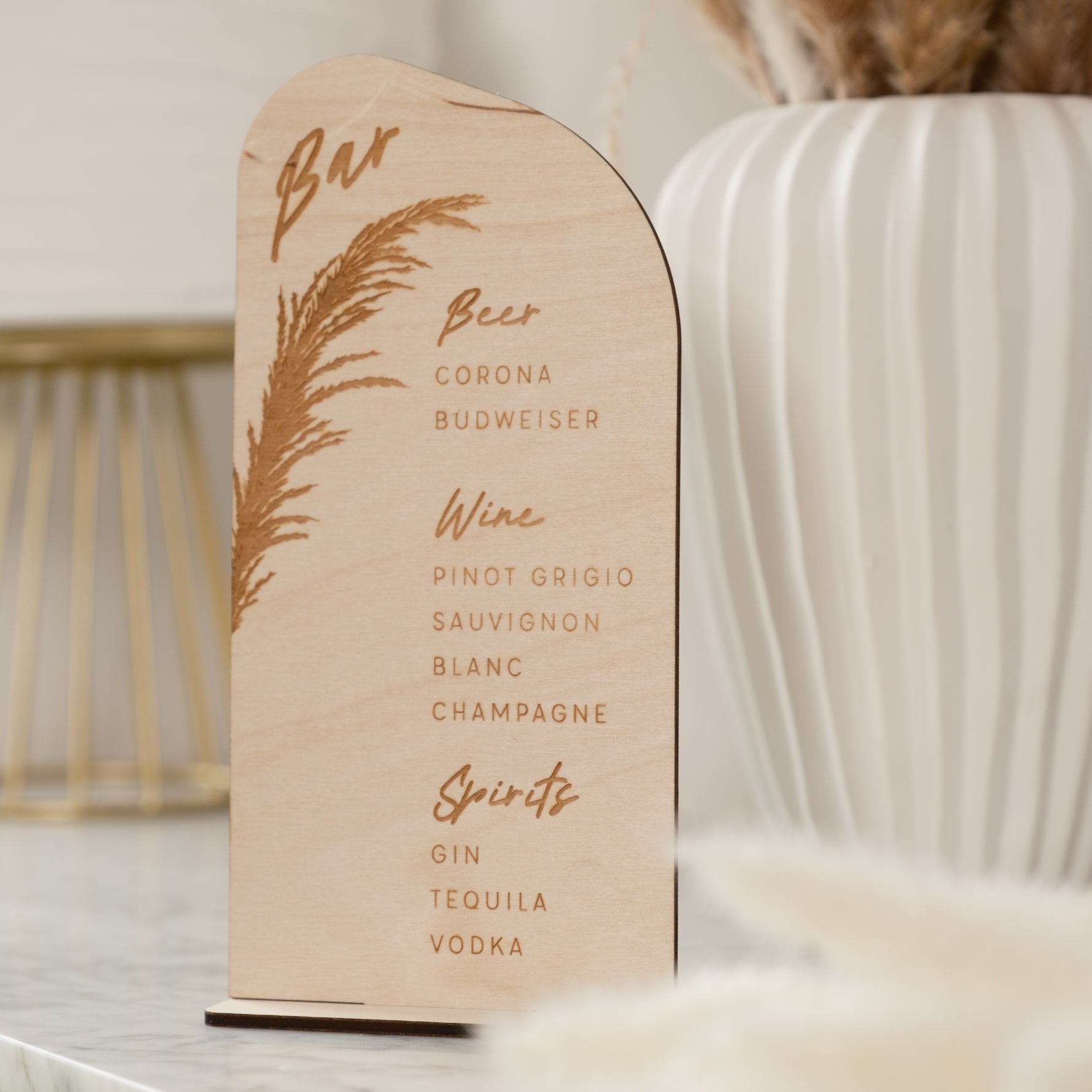Rustic Bar Menu Sign With Stands by Inketch – inketch