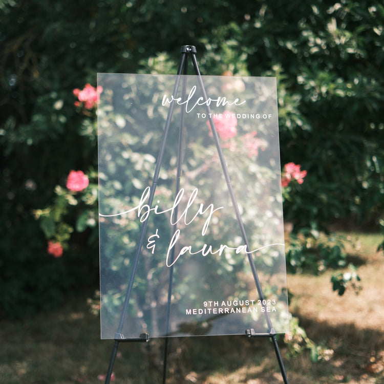 Wedding Welcome Sign On The Day Wedding Decor by inketch