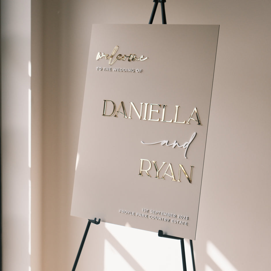 Wedding Welcome Signs: Fully Personalized, Acrlyic or Wood – inketch