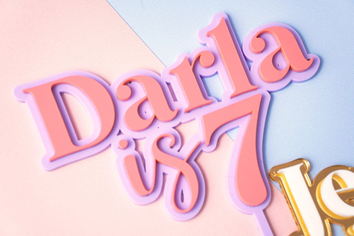 Double Layer Acrylic Cake Topper by Inketch – inketch