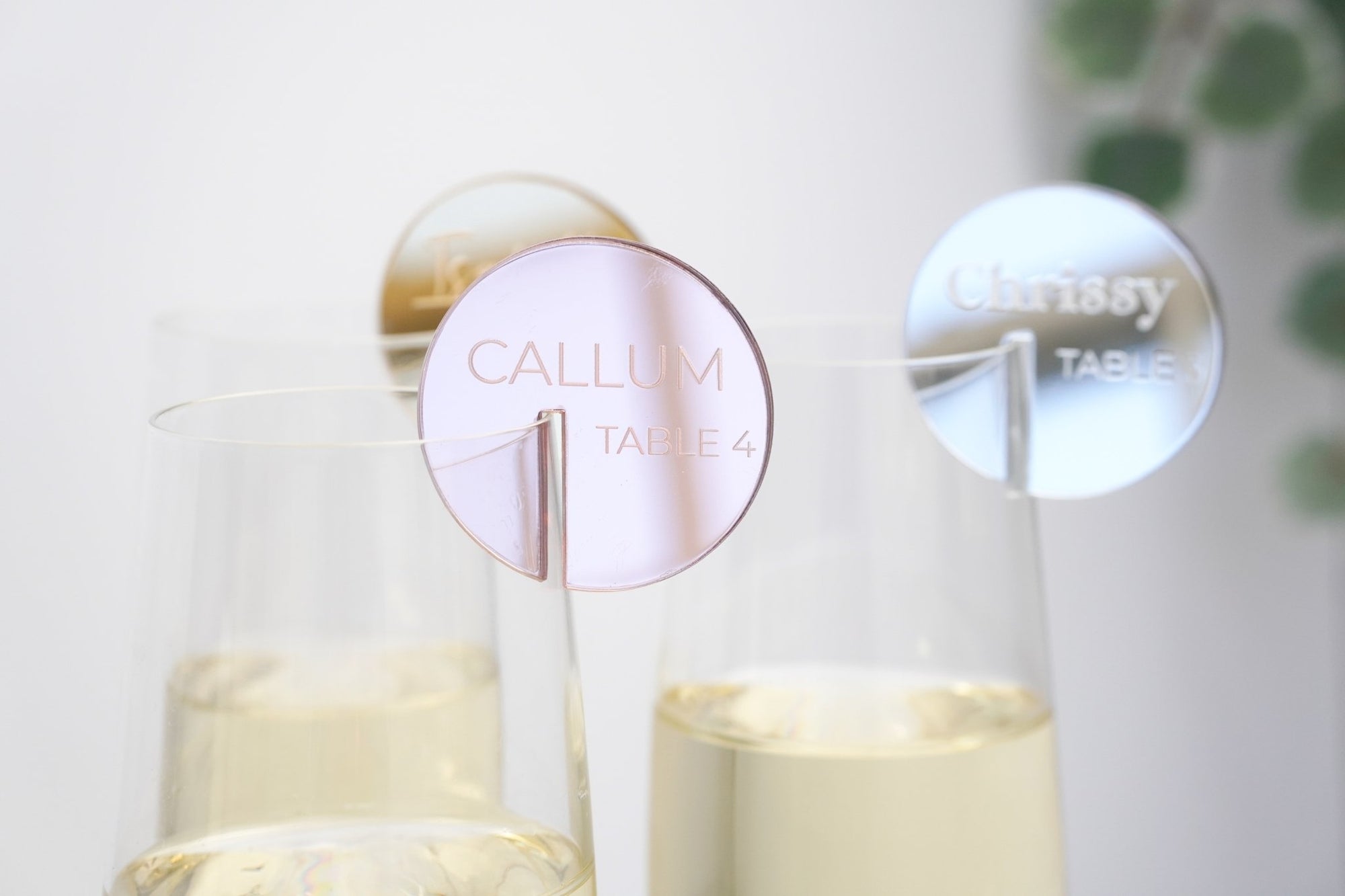 Drink Charms With Table Numbers Gold Silver Clear Frosted by Inketch ...