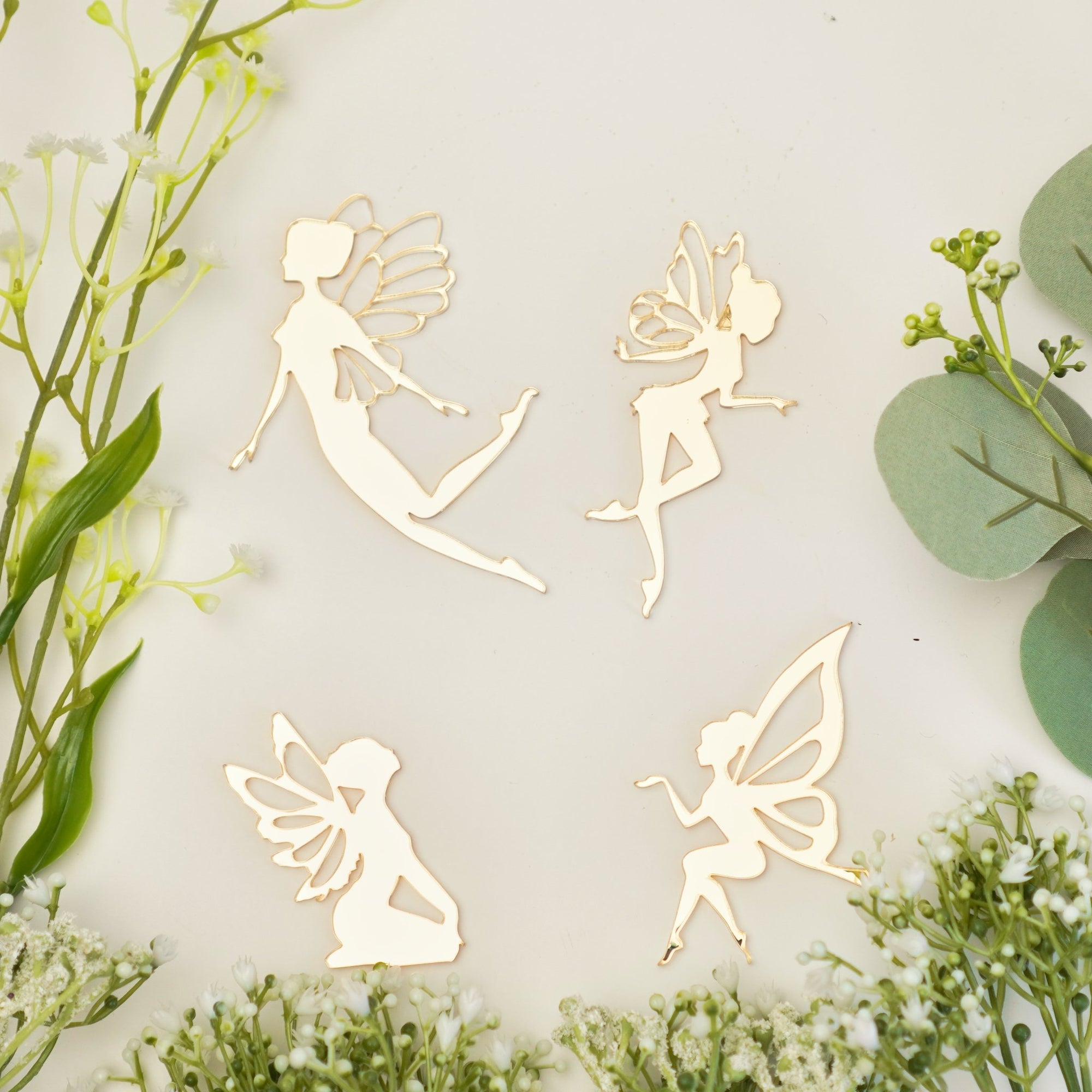 Fairy Cake Topper Acrylic Fairy Cake Charms Gold Silver By Inketch ...