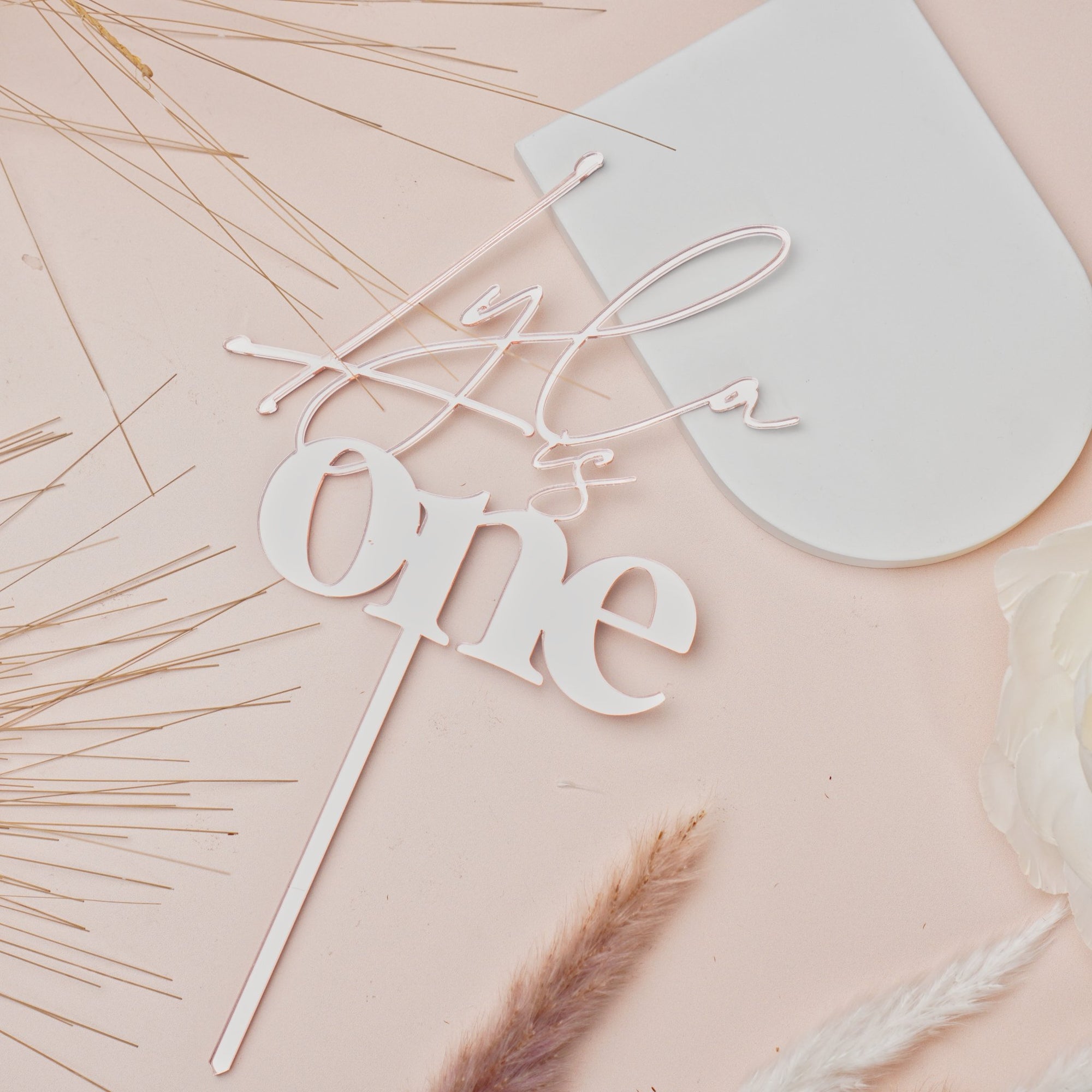 Personalised First Birthday Cake Topper in Gold, Silver etc by Inketch ...